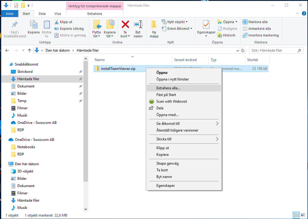 Installera TeamViewer Host för Supportkunder - Swoscom AB